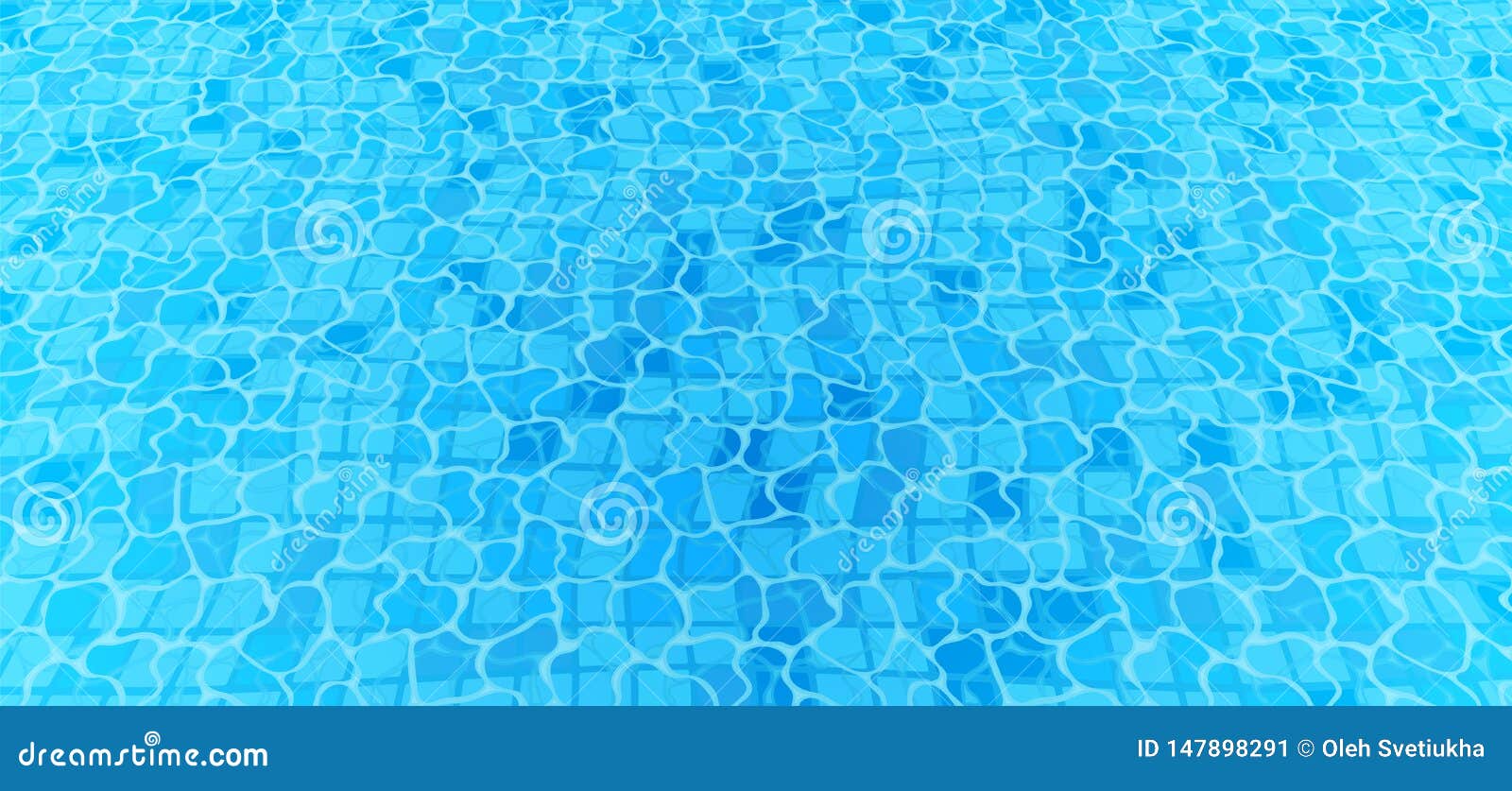 Swimming Pool Bottom Caustics Ripple and Flow with Waves Background ...