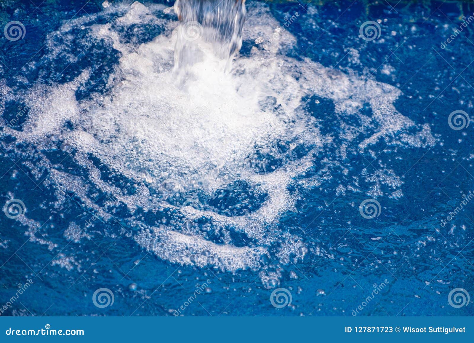 Blue Ripped Water in Swimming Pool Stock Image - Image of material ...