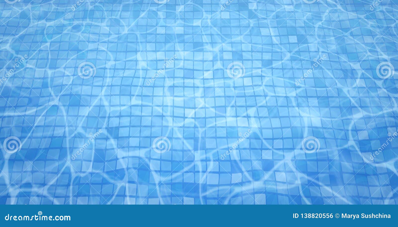 Swimming Pool Bottom Caustics Ripple And Flow With Waves Background ...