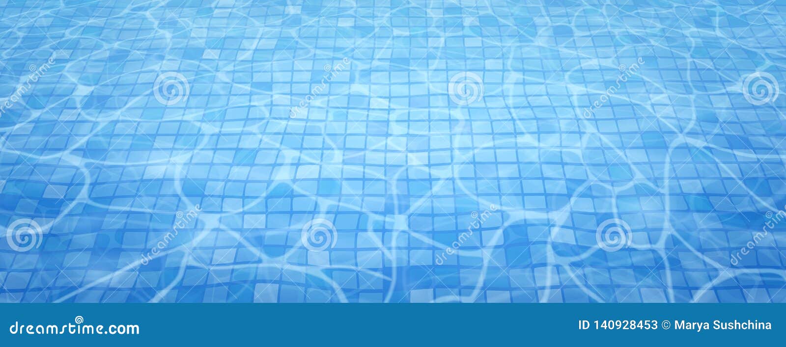 Swimming Pool Bottom Caustics Ripple And Flow With Waves Background ...