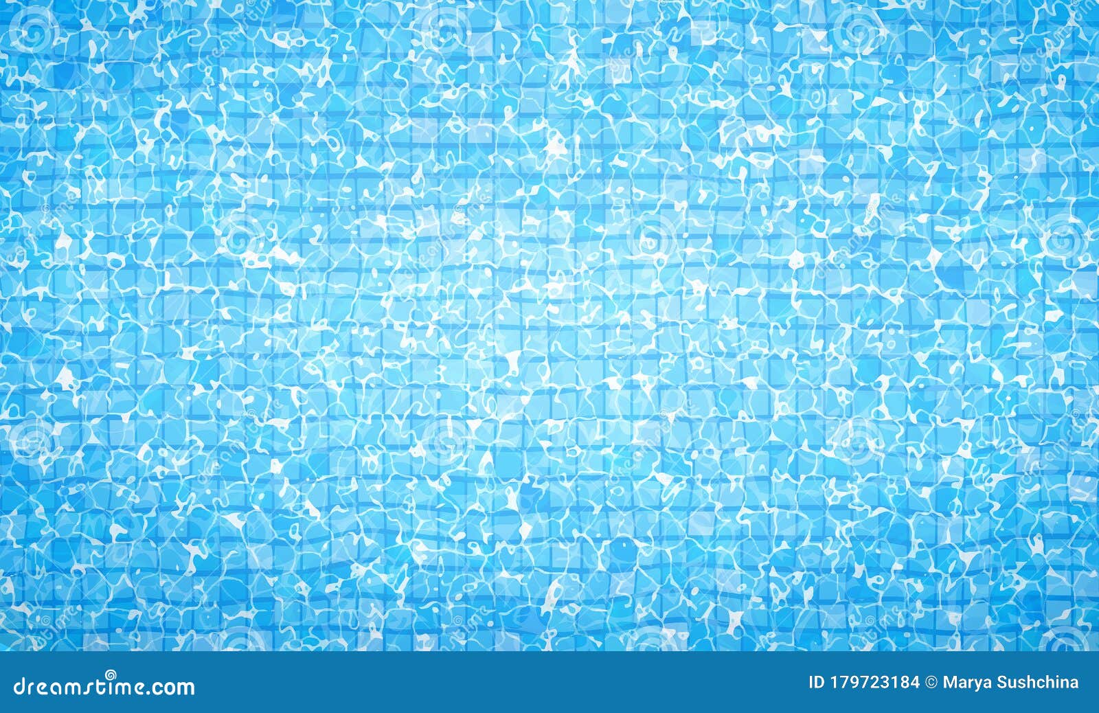 Swimming Pool Bottom Caustics Ripple and Flow with Waves Background ...