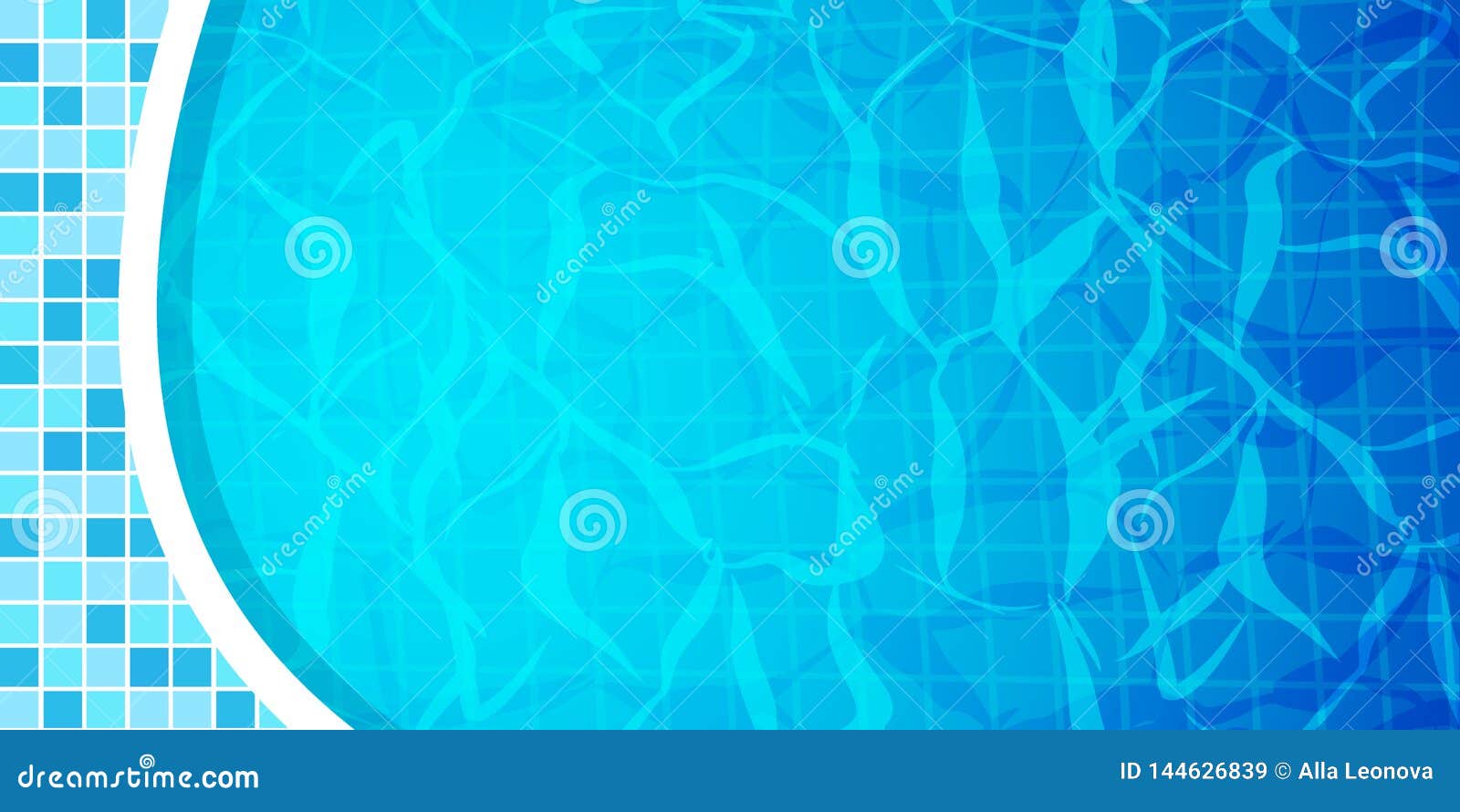 Swimming Pool Bottom Caustics Ripple and Flow with Waves Background ...