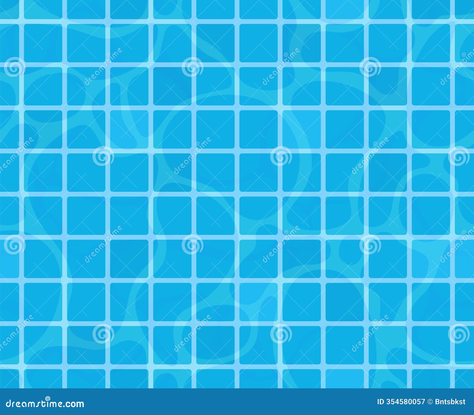 Swimming Pool Bottom Caustics Ripple And Flow With Waves. Seamless ...