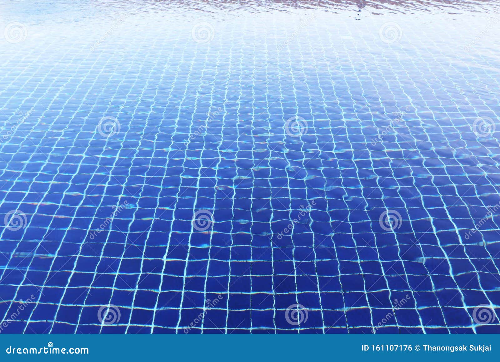 Swimming Pool Bottom with Waves for Background Stock Photo - Image of ...