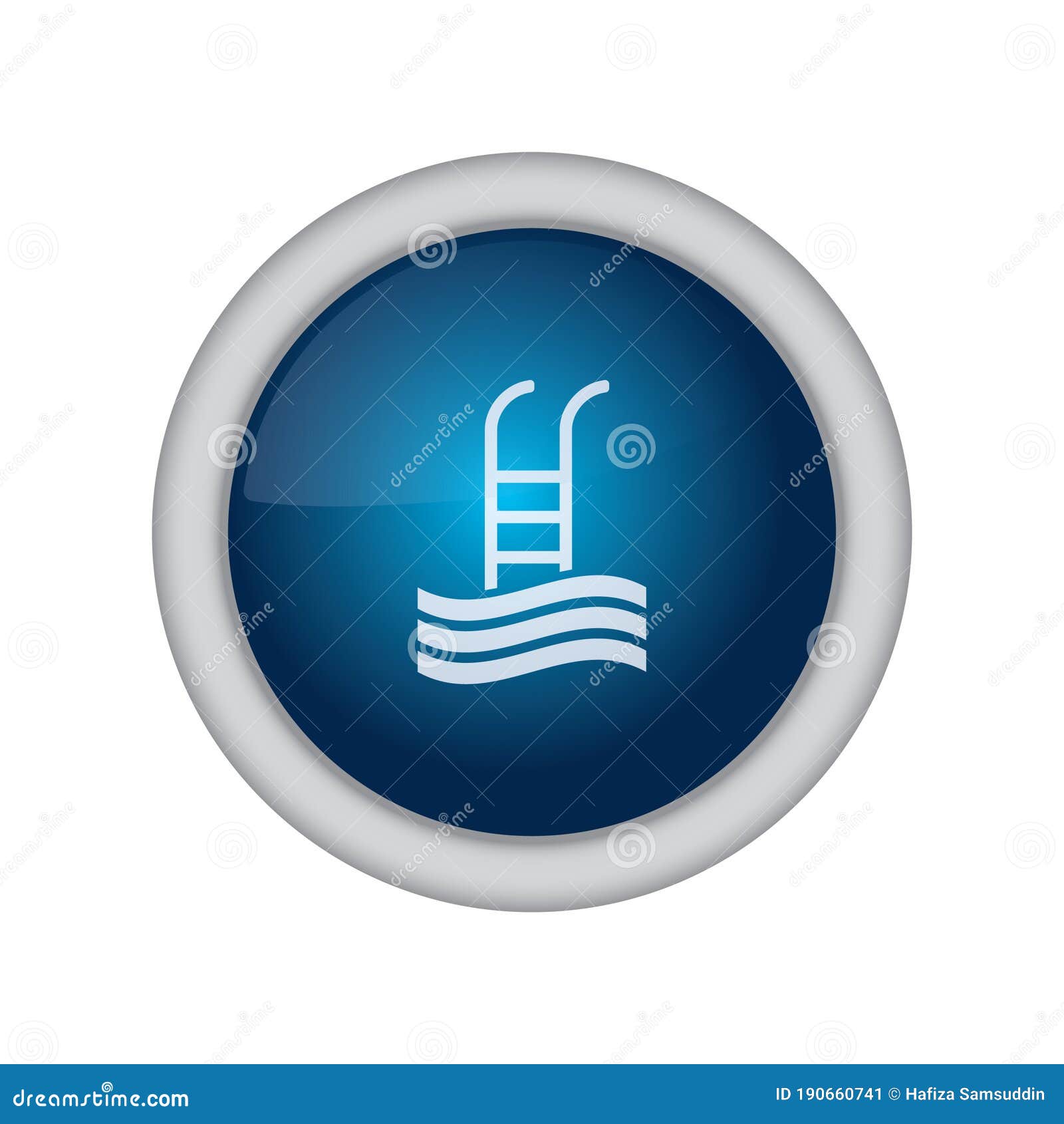 Swimming Pool Button. Vector Illustration Decorative Design Stock ...