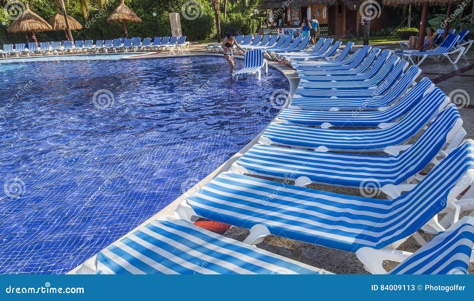 Swimming Pool in Cancun, Riviera Maya, Mexico Editorial Stock Photo ...