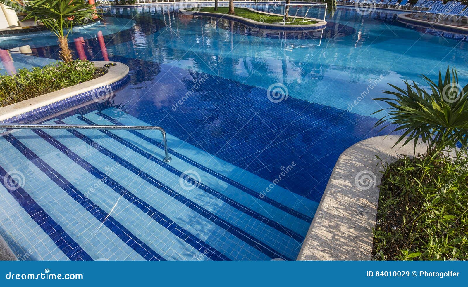 Swimming Pool in Cancun, Riviera Maya, Mexico Stock Image - Image of ...