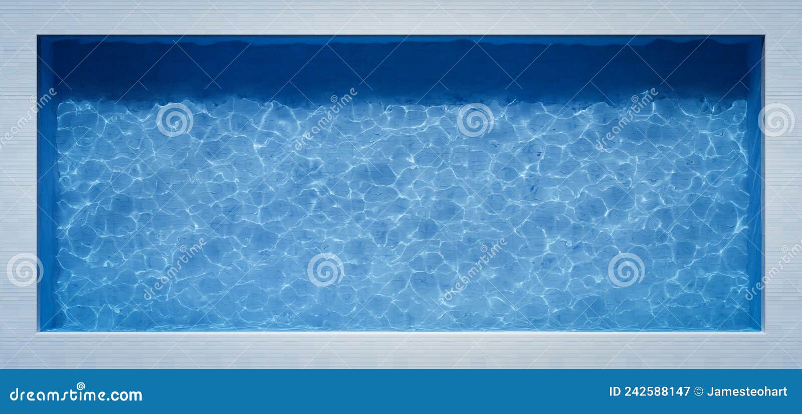 Spa Pool With Caustics Light. A Bright Clear Water In The Stone Pool ...