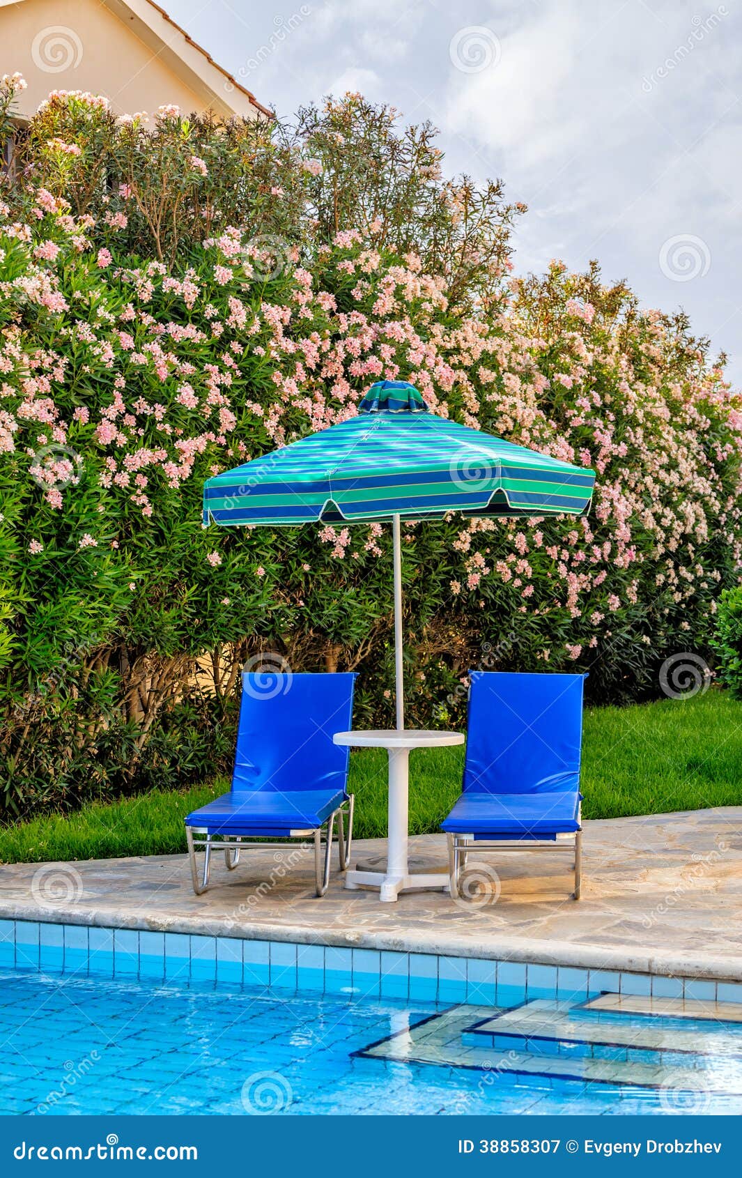 Swimming pool stock image. Image of building, garden - 38858307