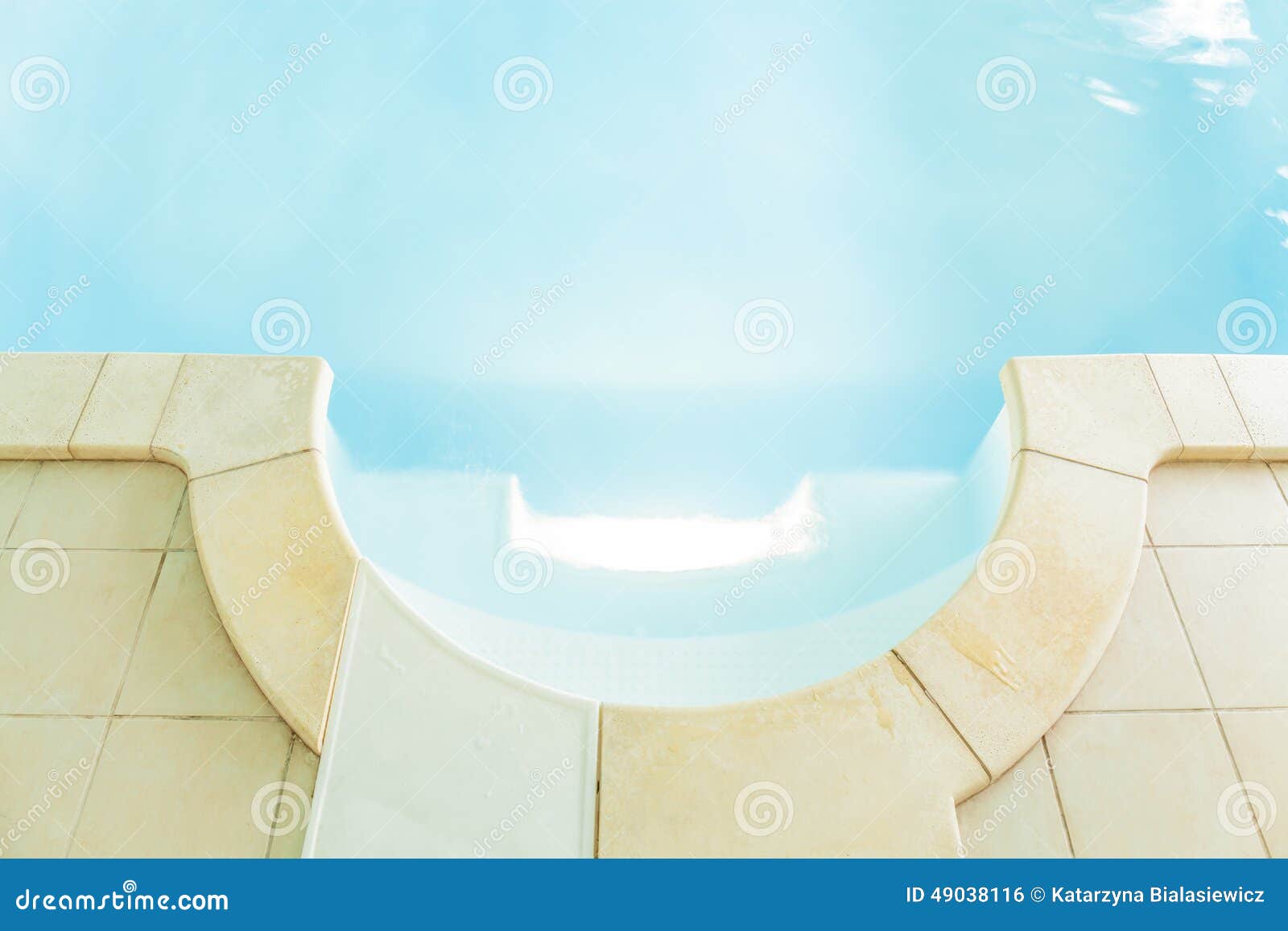 Swimming Pool with Clean Water Stock Photo - Image of modern, bright ...