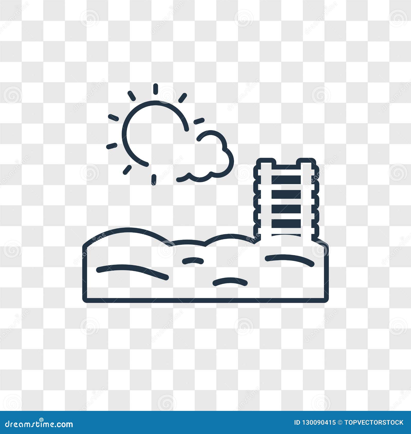 Swimming Pool Concept Vector Linear Icon Isolated on Transparent Stock ...