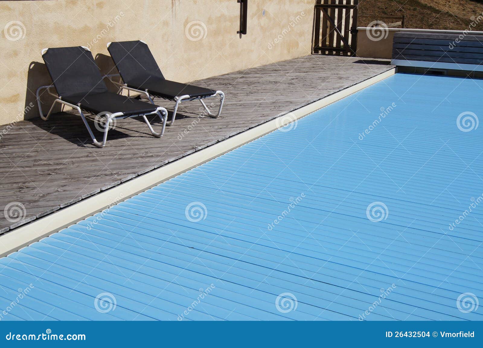 Swimming Pool Cover stock photo. Image of deck, safety - 26432504
