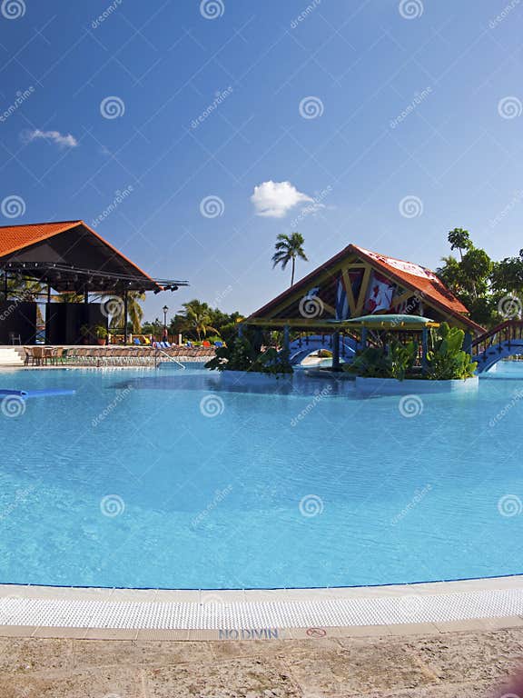 Swimming Pool in Cuba stock photo. Image of architectonical - 12491208
