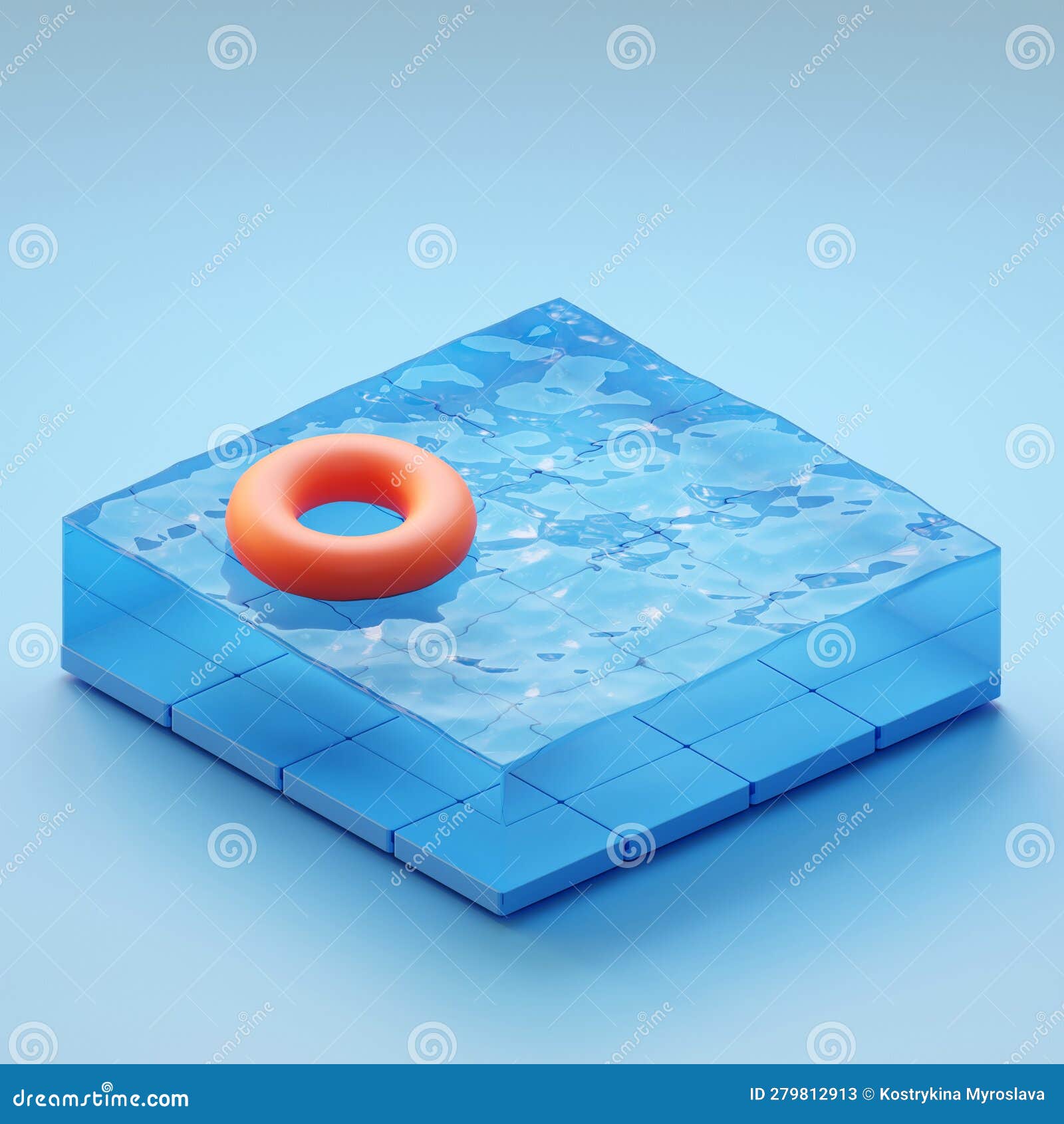 A Swimming Pool. 3D Rendered Illustration Stock Illustration ...