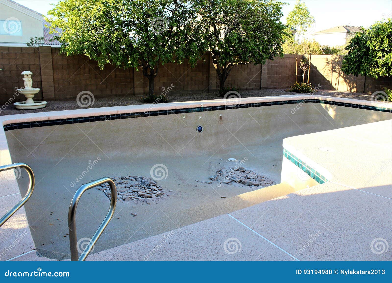 Swimming pool demolition stock photo. Image of swim, eliminate - 93194980