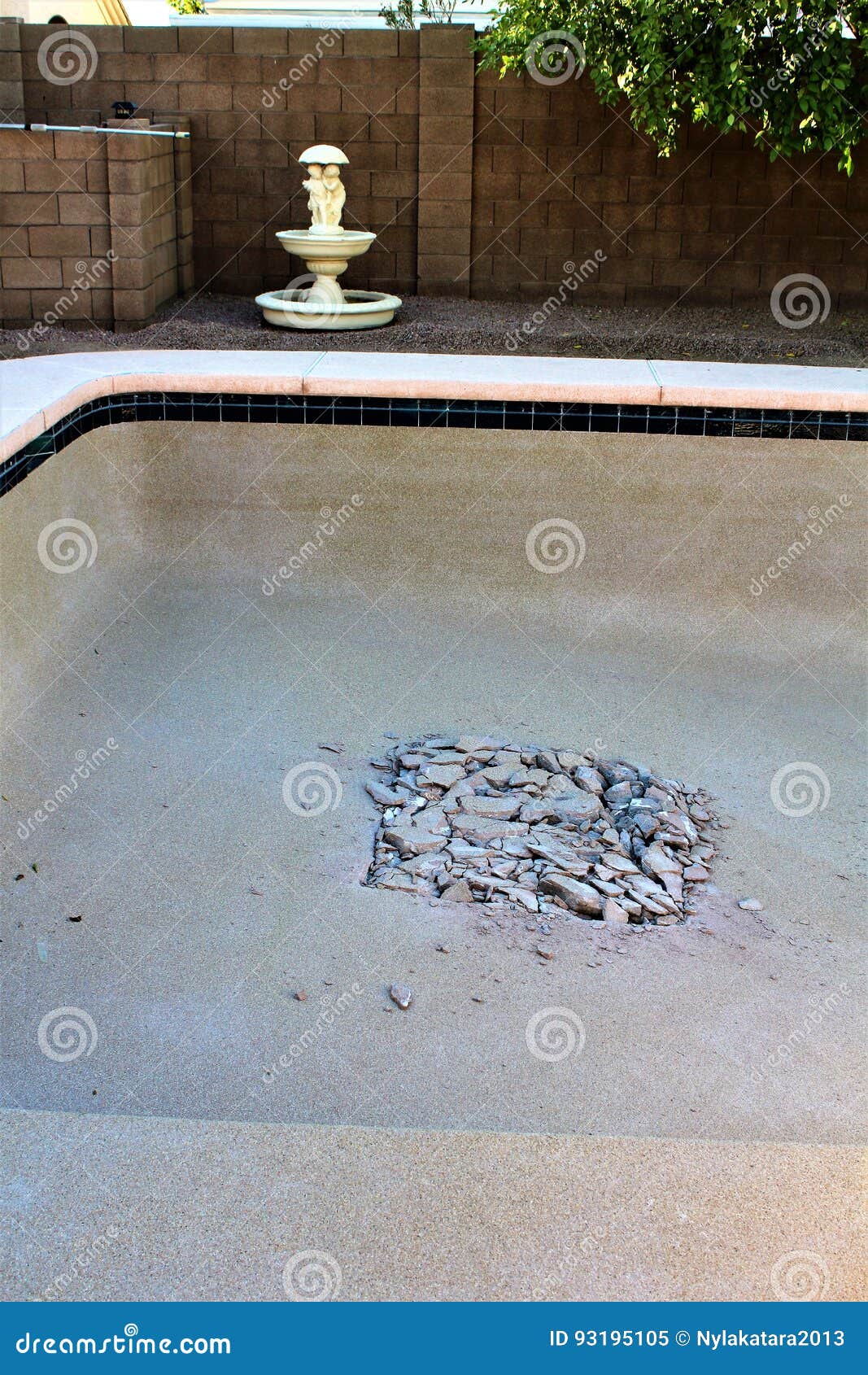 Swimming pool demolition stock image. Image of liabilities - 93195105