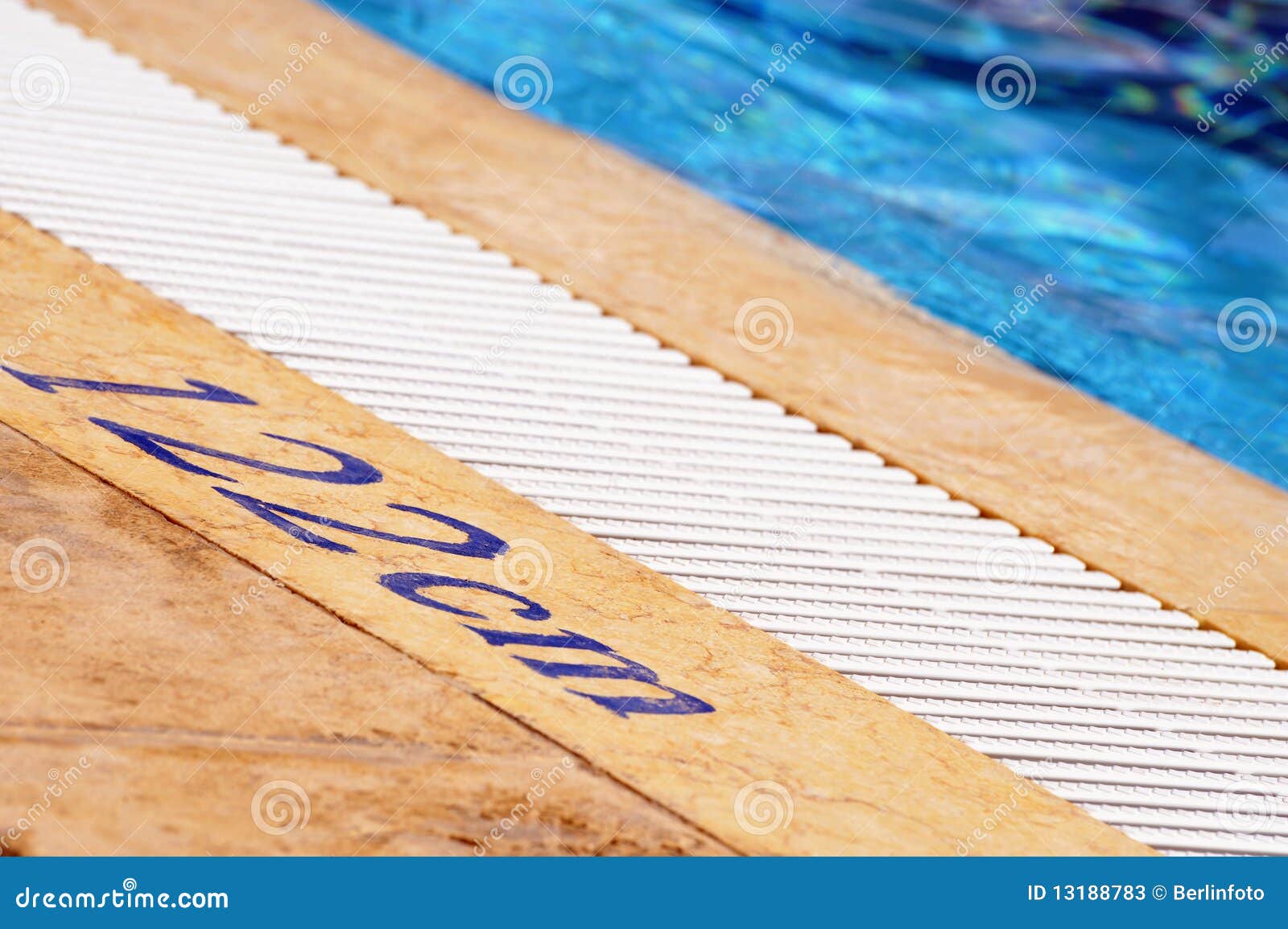 Swimming pool depth sign stock image. Image of marker - 13188783