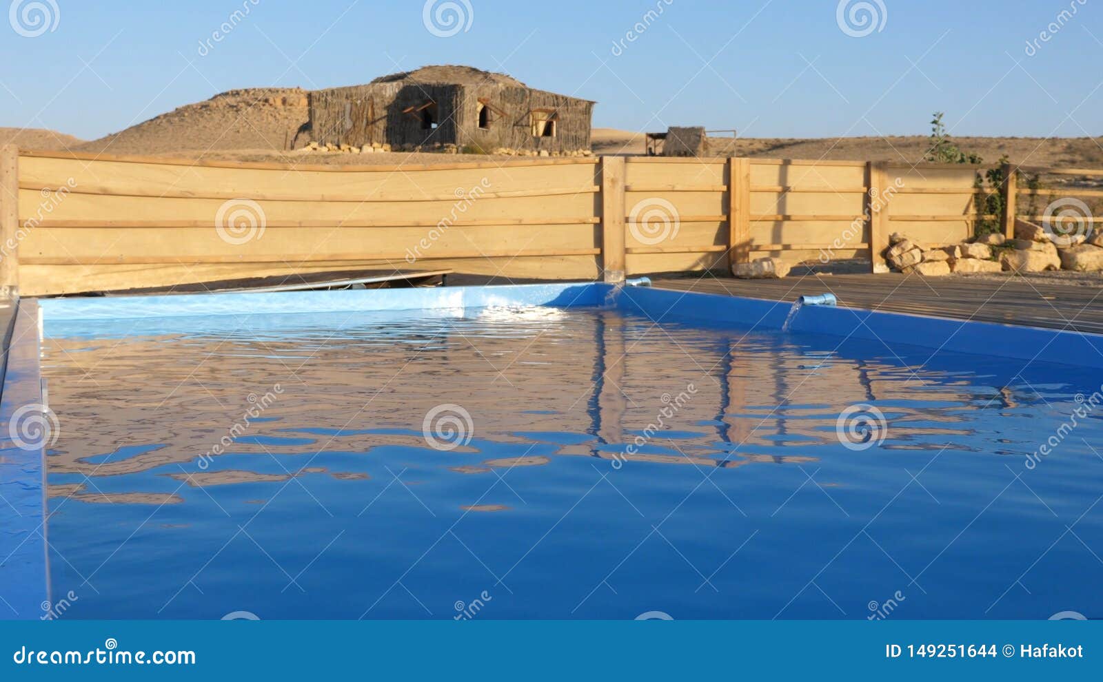 Swimming Pool in the Desert Stock Photo - Image of swimming, outdoor ...