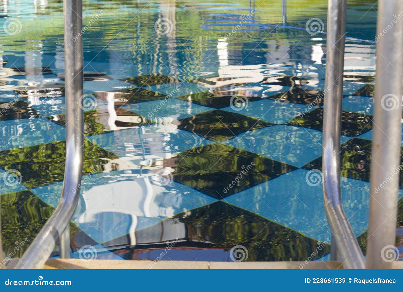 Swimming Pool with Diamond Shaped Tiles Stock Image - Image of diamonds ...