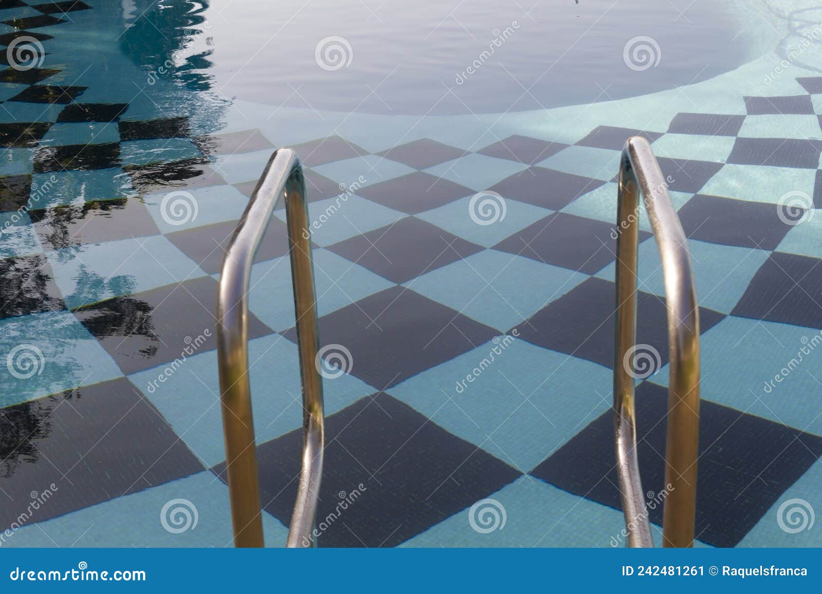 Swimming Pool with Diamond Shaped Tiles Stock Image - Image of vacation ...