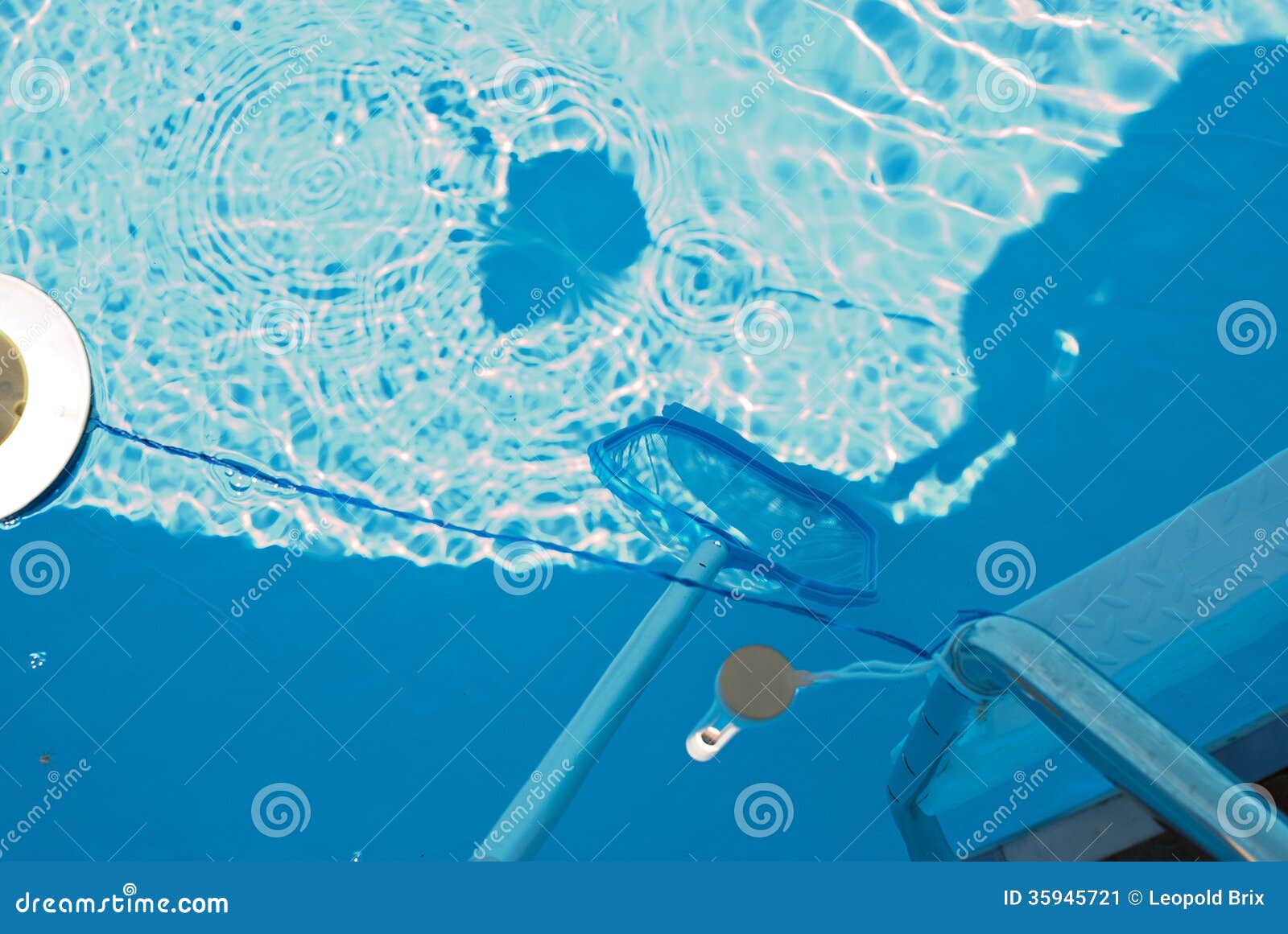 Swimming Pool with a Dip Net Stock Image - Image of reflex, pool: 35945721