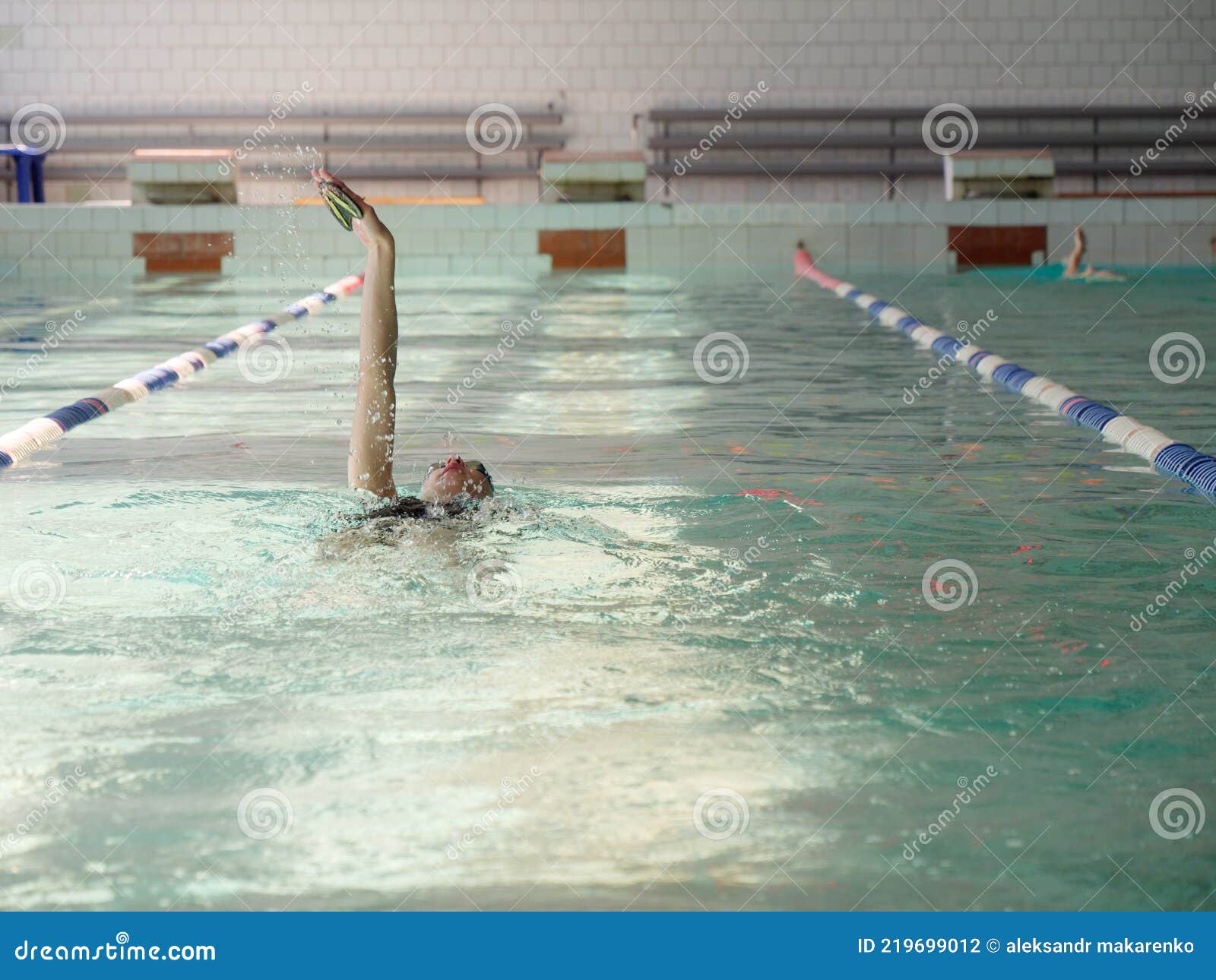 Swimming Pool Distance 25 Meters with 5 Lanes Stock Photo - Image of ...