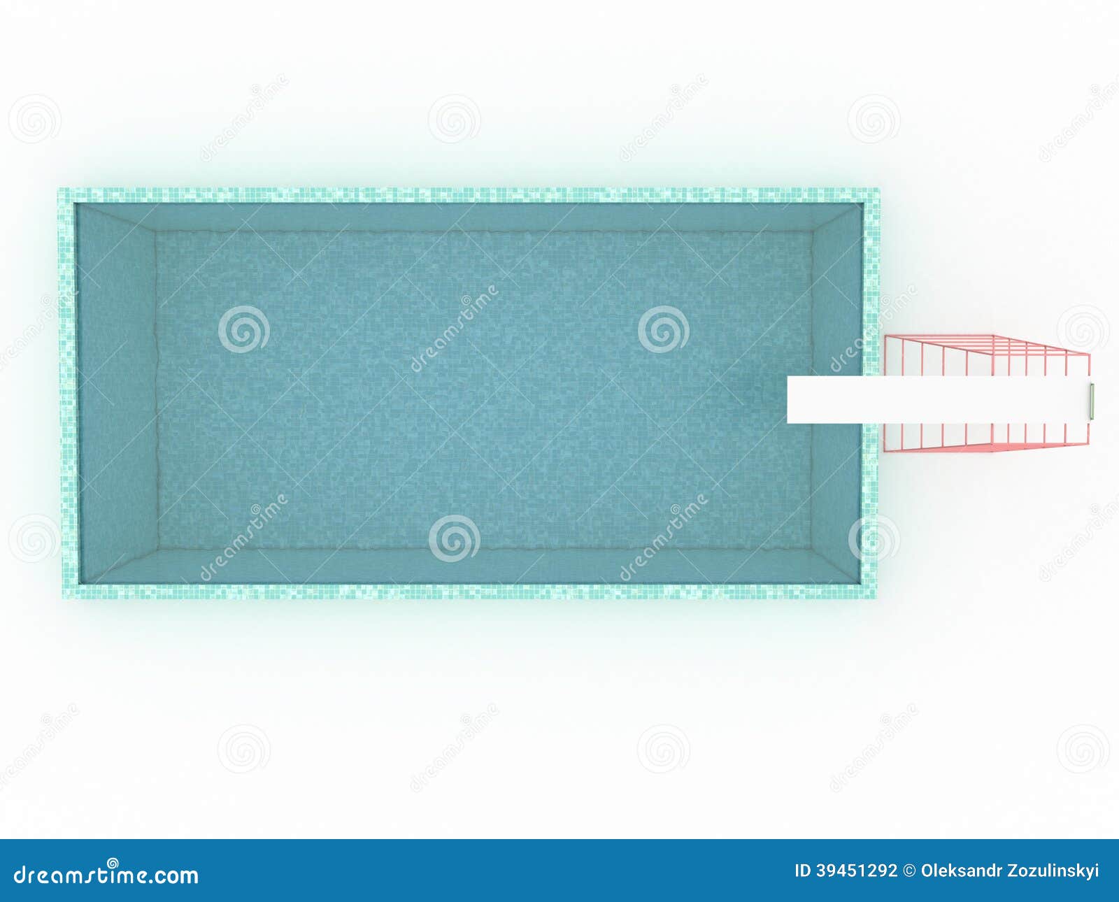 Swimming Pool with Diving Board #4 Stock Illustration - Illustration of ...