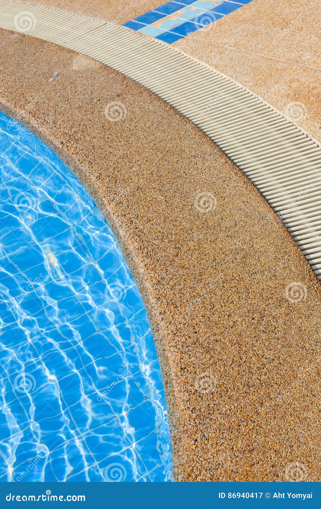 Swimming Pool Edge with Drainage Ditch Stock Image - Image of poolside ...