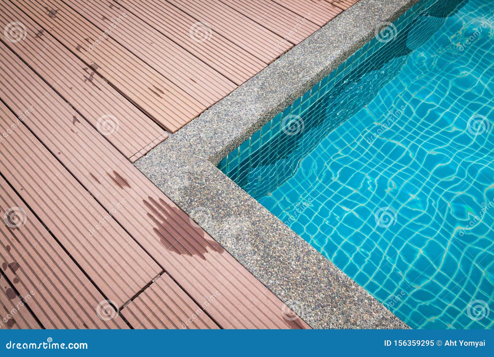 Swimming pool edge. stock image. Image of mosaic, cement - 156359295