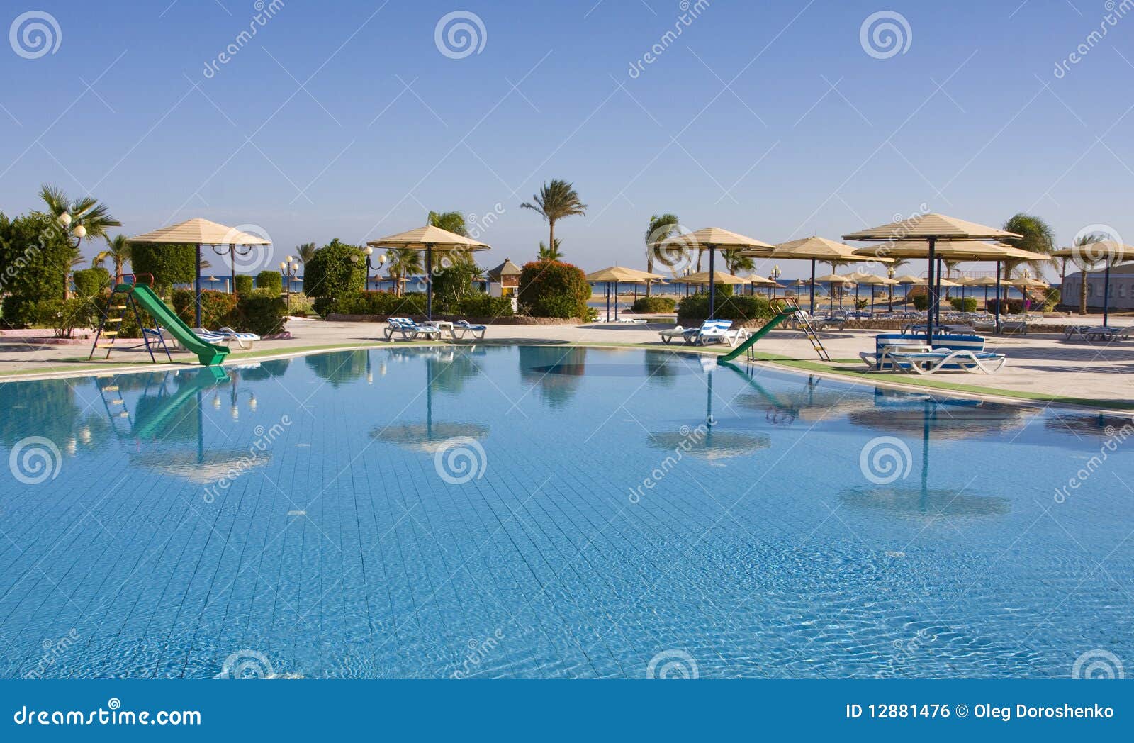 Swimming pool. Egypt. stock photo. Image of rich, beautiful - 12881476