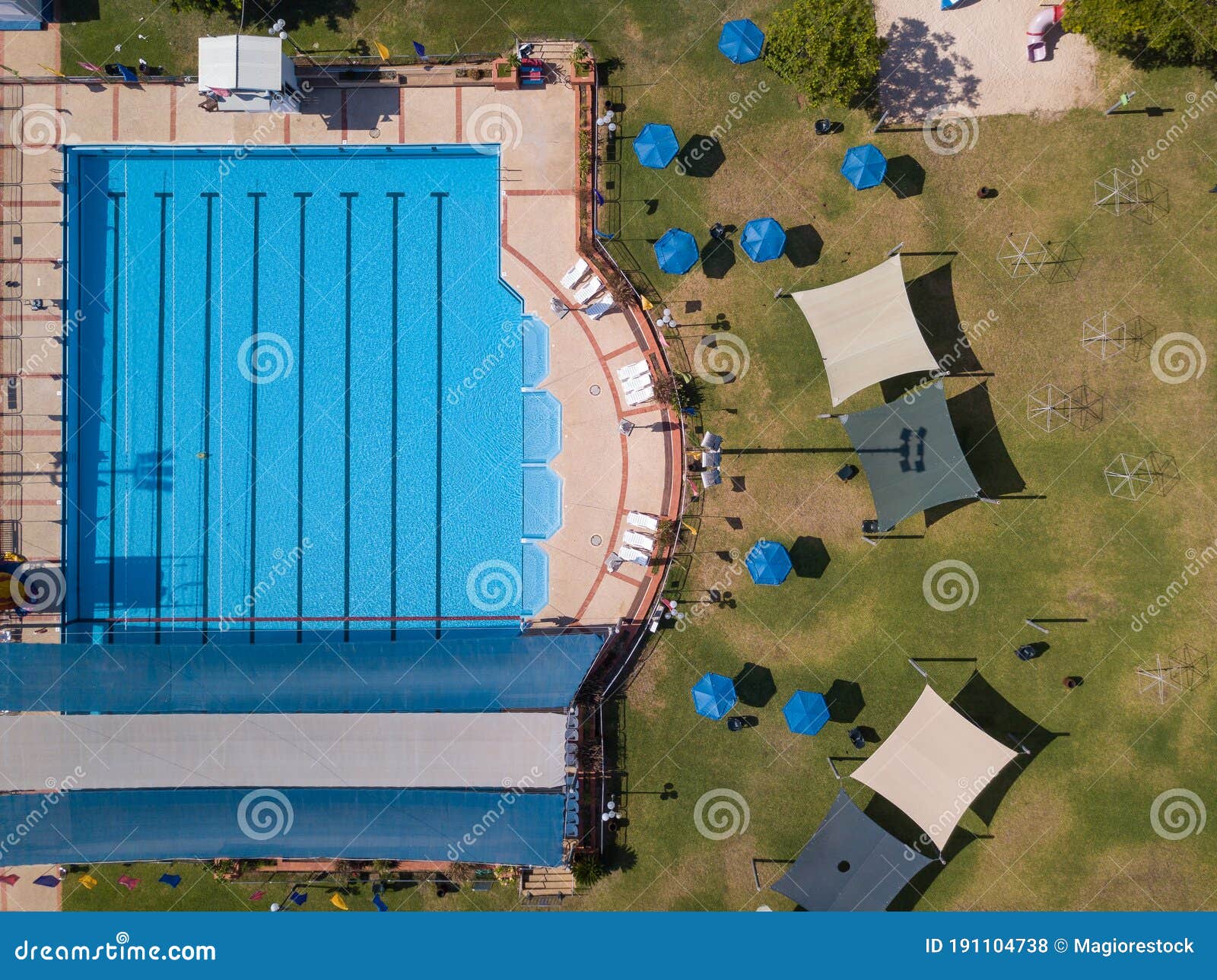 Swimming Pool Empty from People Due To Coronavirus Lockdown. Stock ...