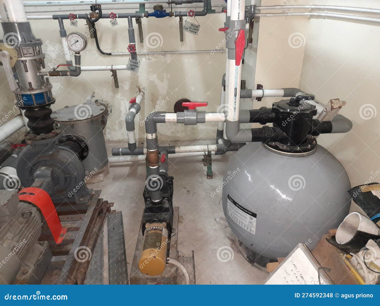 Swimming Pool Filter Chamber Stock Photo - Image of pool, filter: 274592348