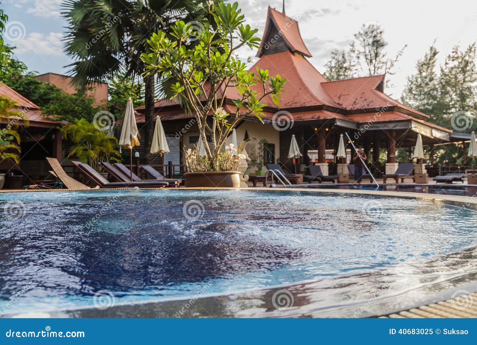 Swimming pool stock image. Image of landscape, luxury - 40683025