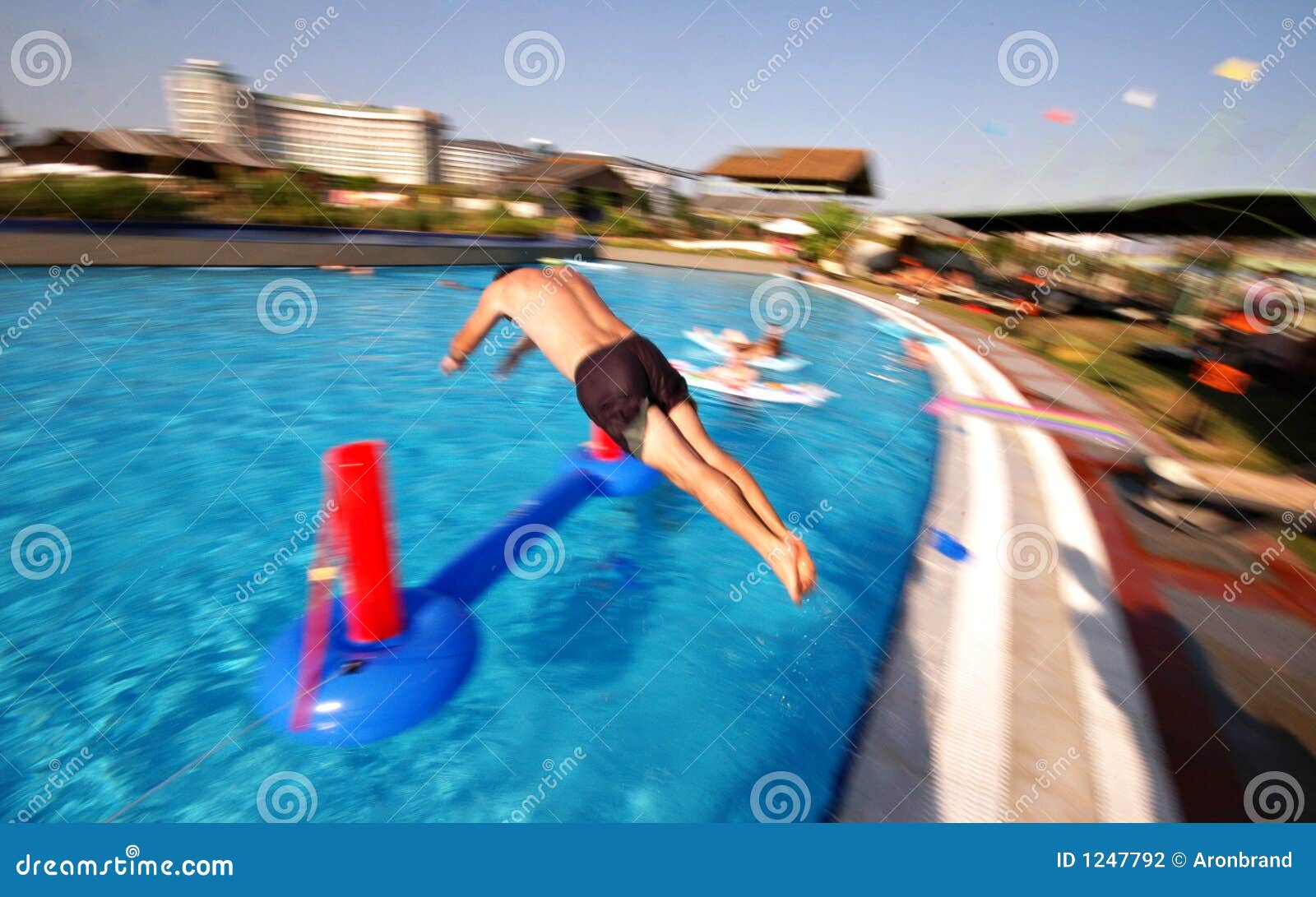 Swimming pool fun stock photo. Image of water, dive, resort - 1247792