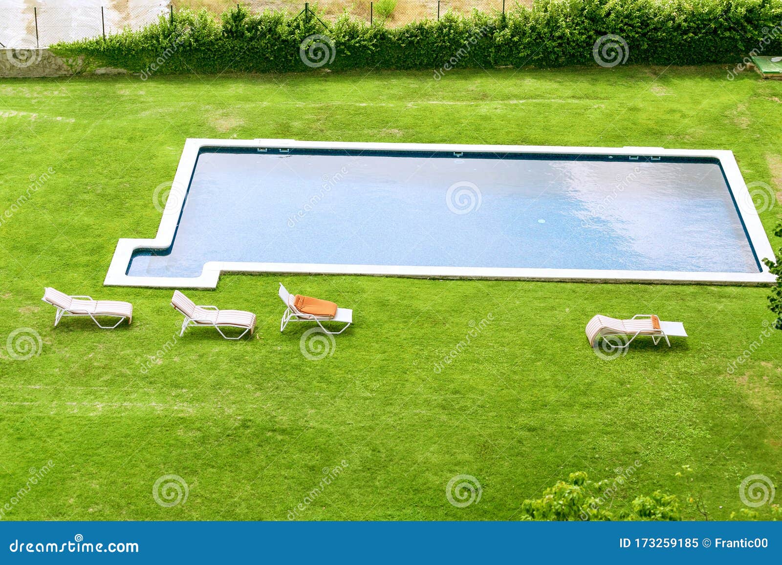 Swimming pool and grass stock image. Image of country - 173259185