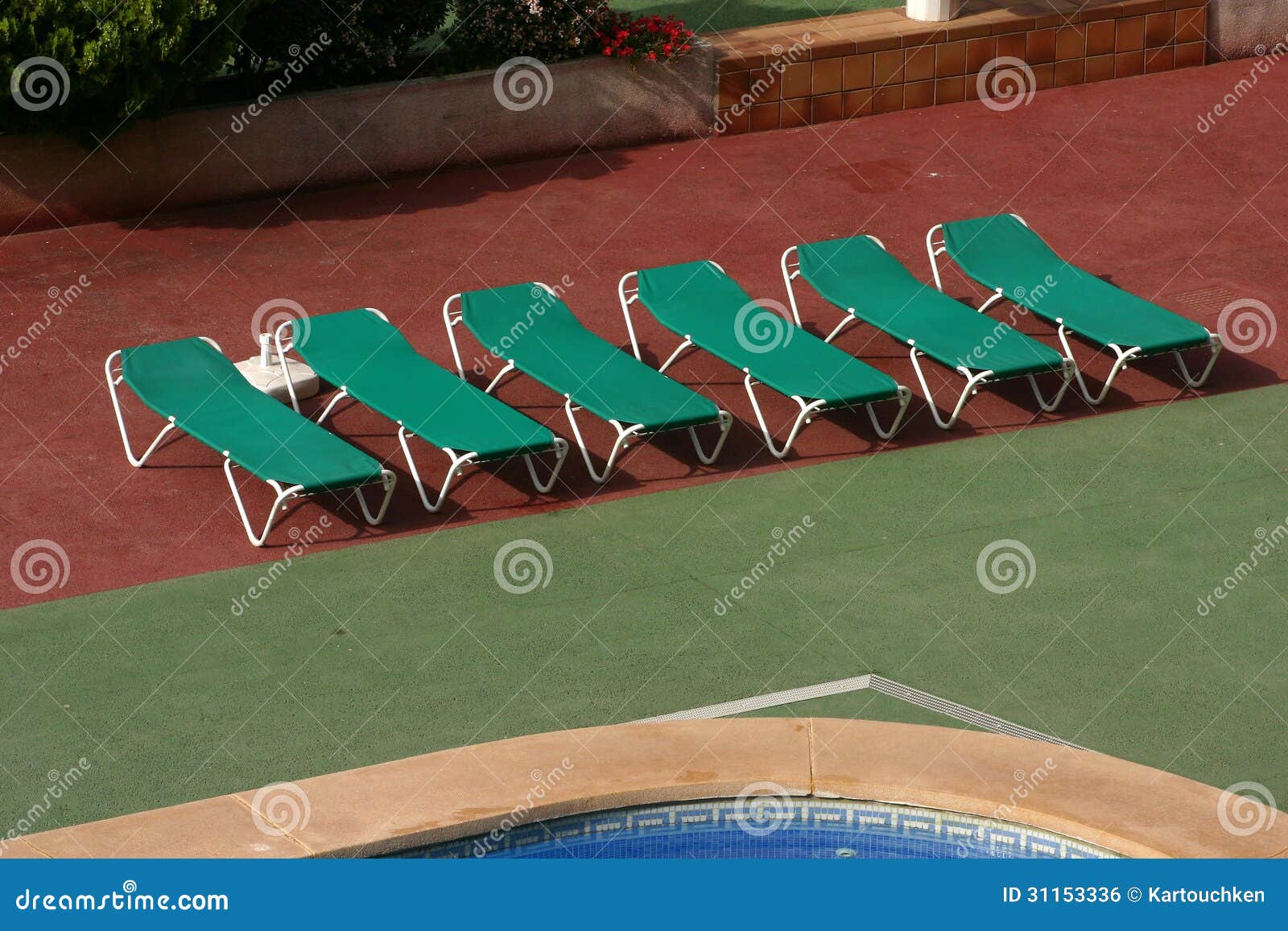 Swimming Pool Green Seats - 1 Stock Photo - Image of shiny, paradise ...