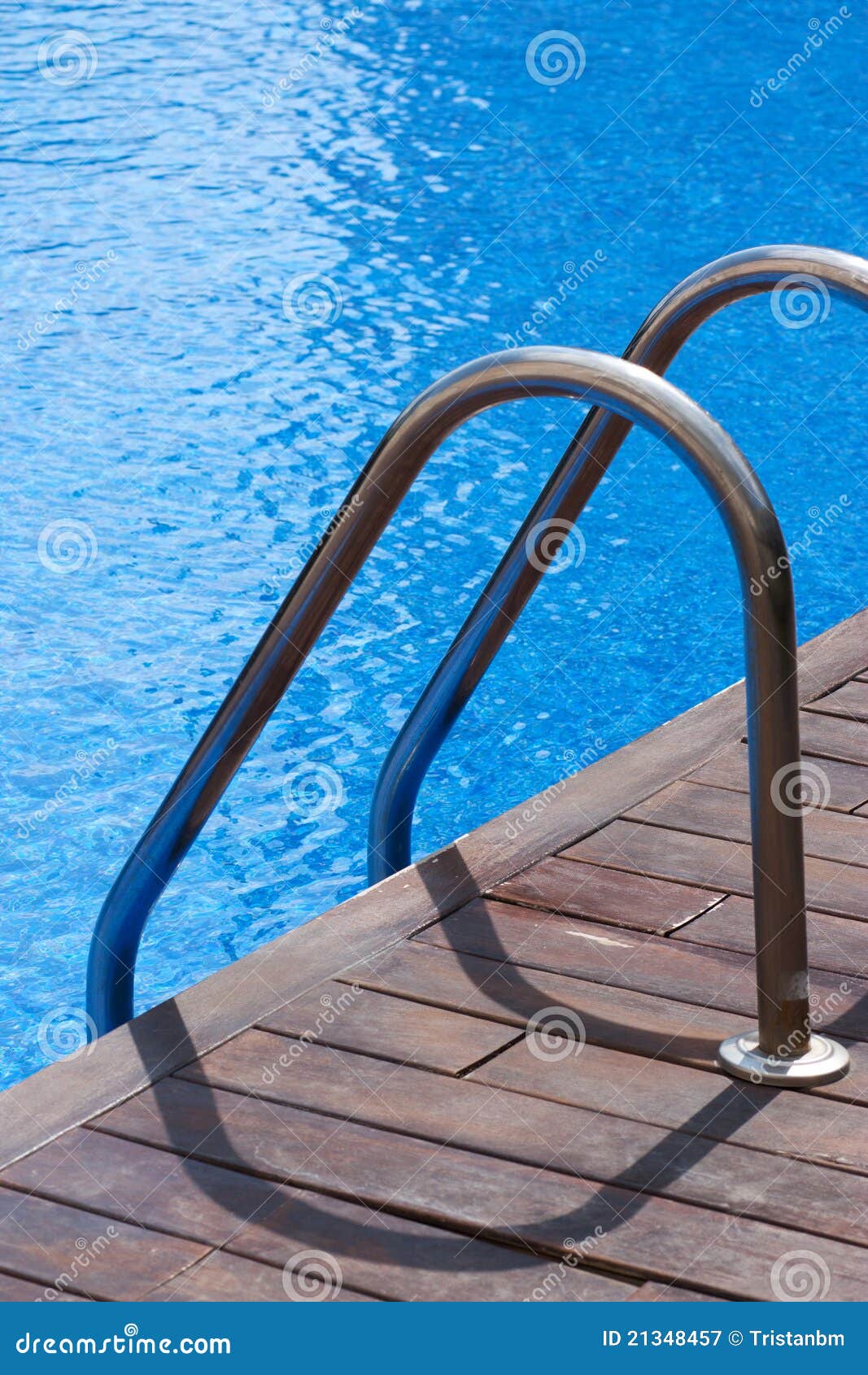 Swimming pool and handrail stock image. Image of floor - 21348457
