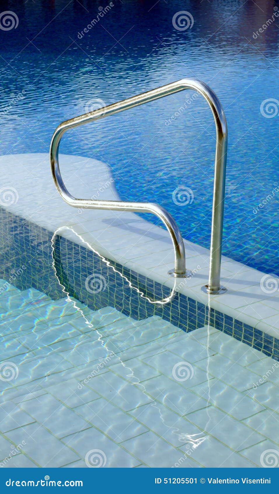 Swimming Pool Handrail stock image. Image of vacation - 51205501