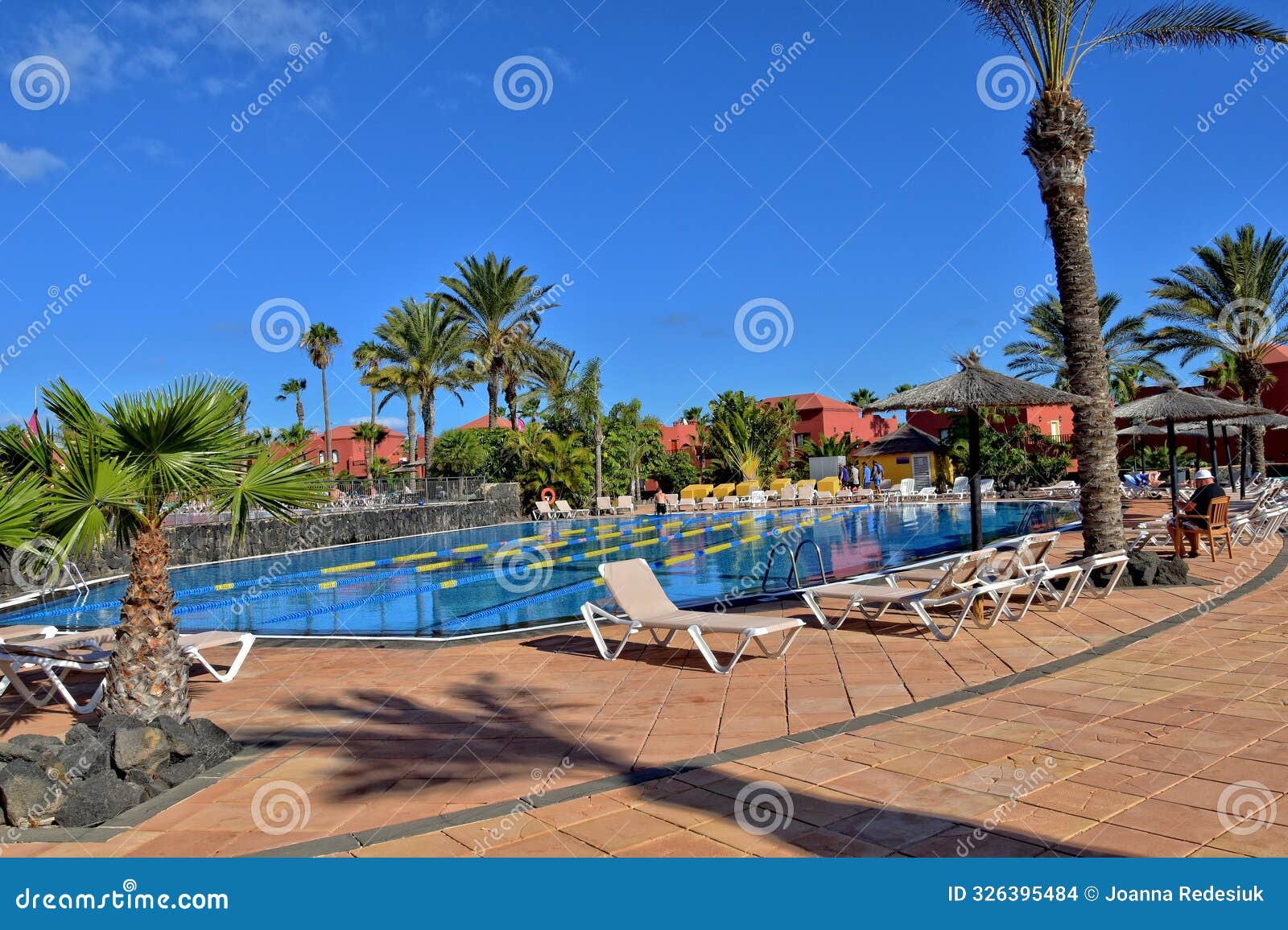 Swimming Pool in a Holiday Resort Stock Photo - Image of warmth, nature ...