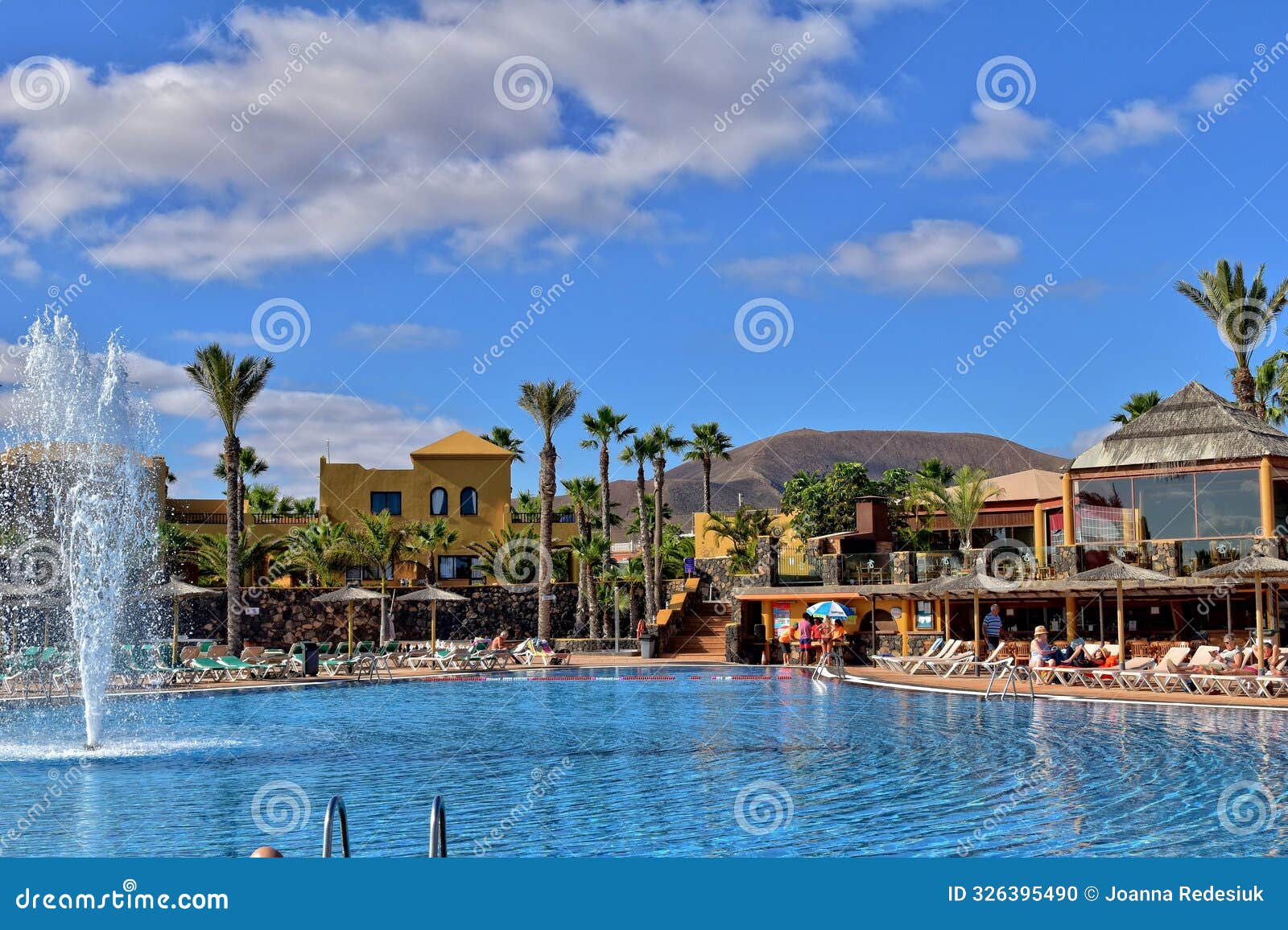 Swimming Pool in a Holiday Resort Stock Photo - Image of tourism ...