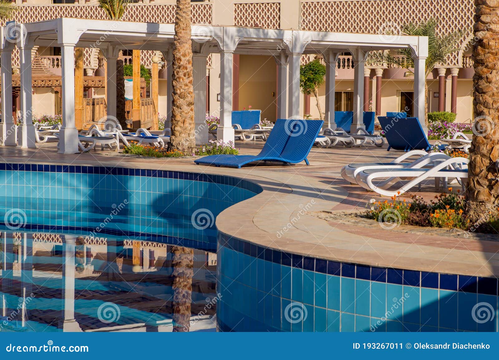 Swimming Pool in Hotel in an Arab Country Stock Image - Image of hotel ...