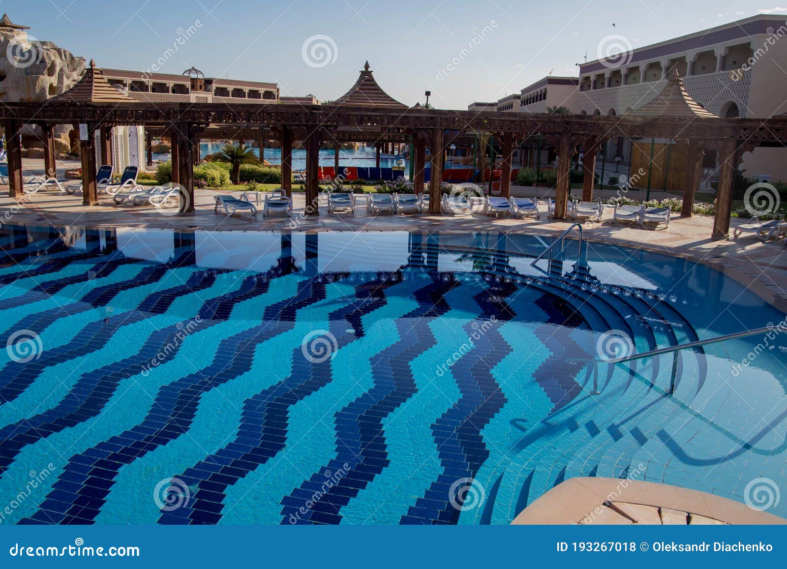 Swimming Pool in Hotel in an Arab Country Stock Photo - Image of dubai ...