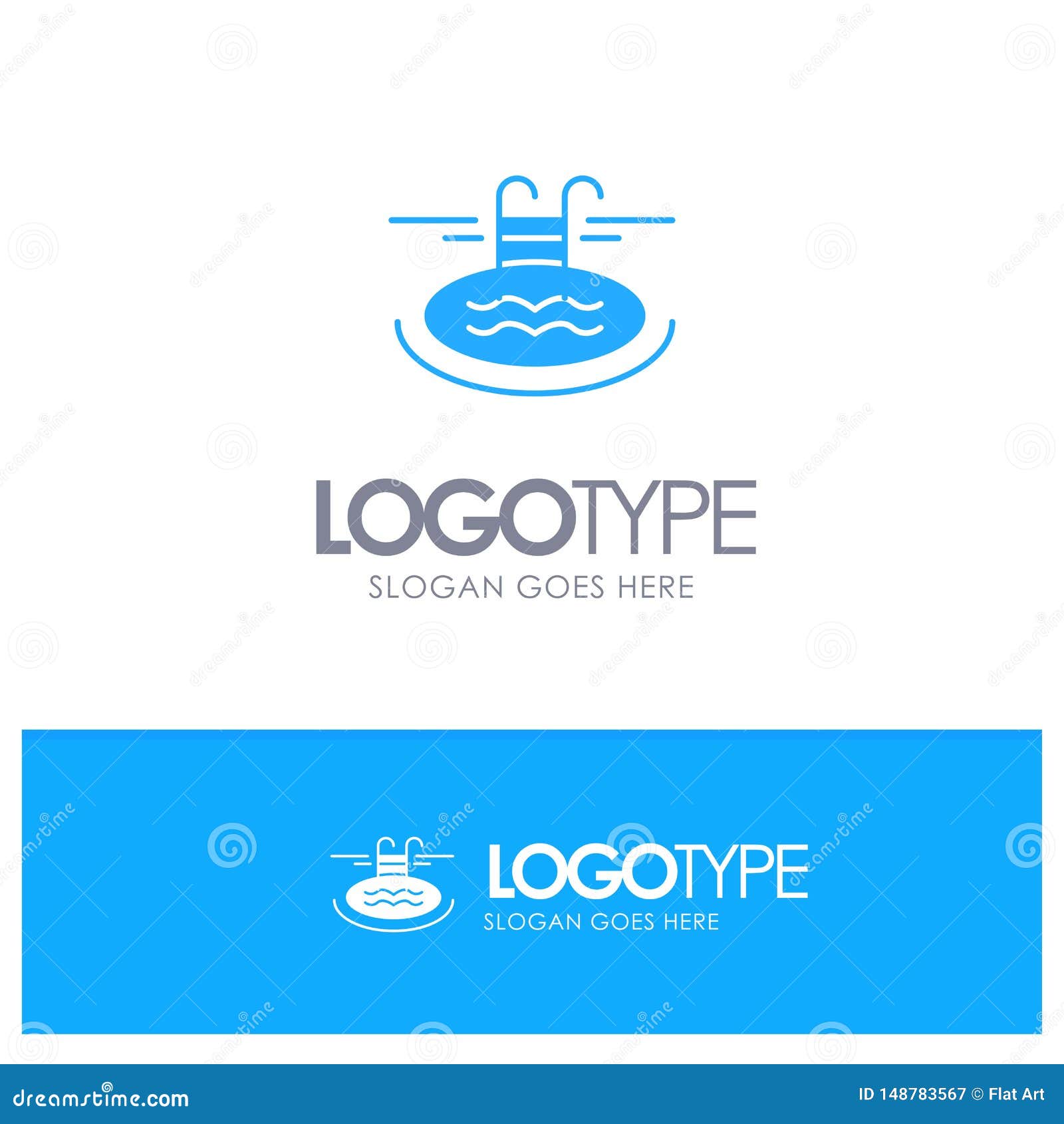 Swimming, Pool, Hotel, Serves Blue Logo Vector Stock Vector ...