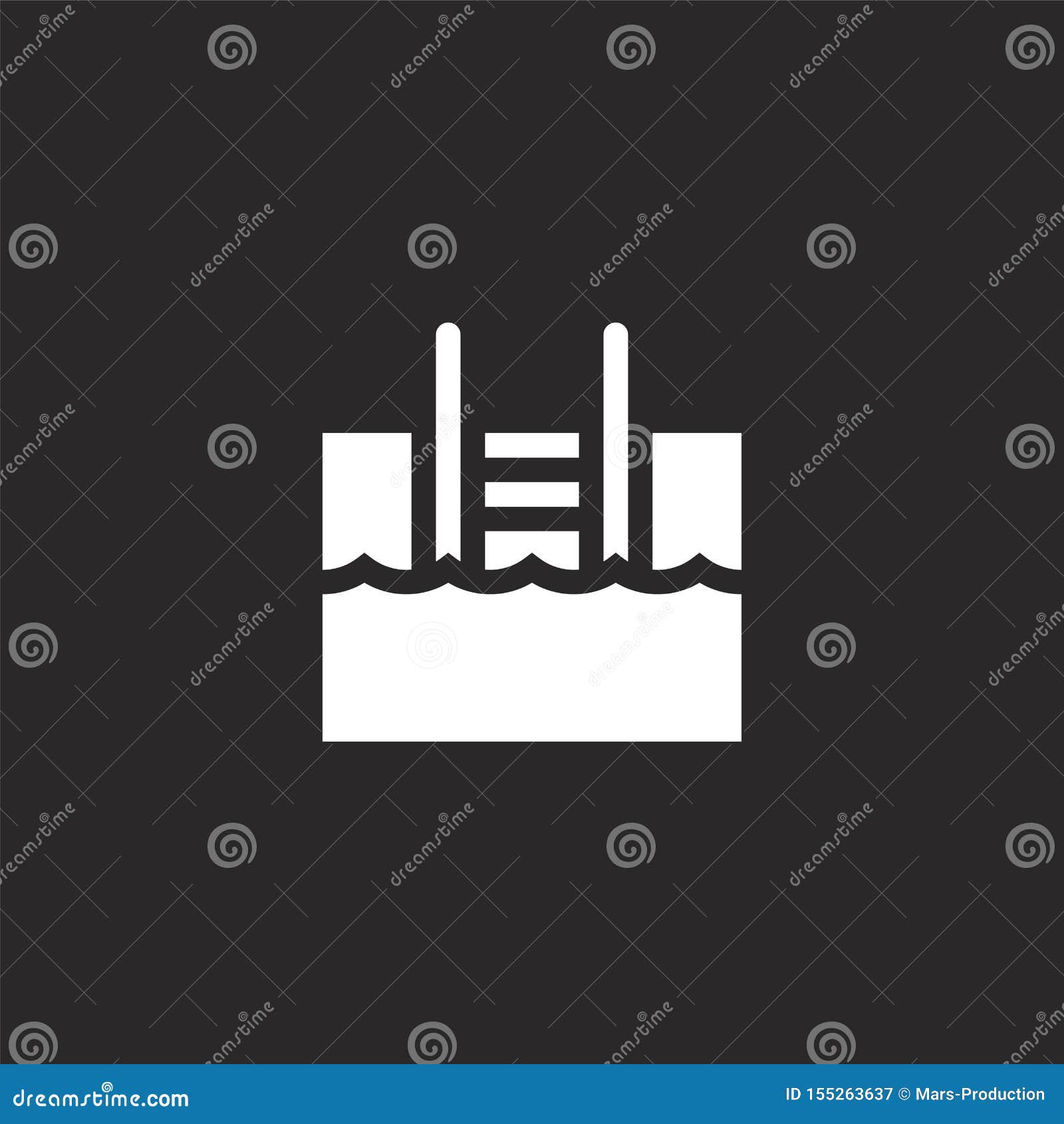 Swimming Pool Icon. Filled Swimming Pool Icon for Website Design and ...