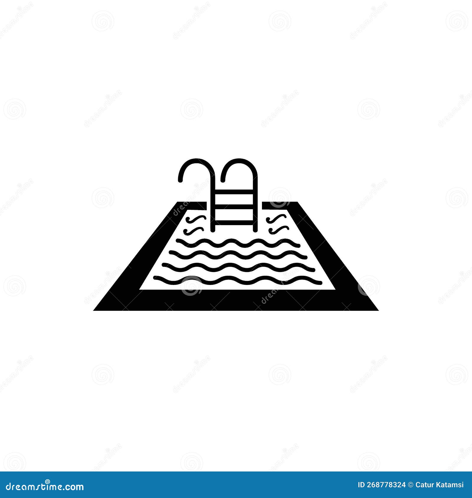 Swimming Pool Icon Logo Vector Design Template Stock Illustration ...