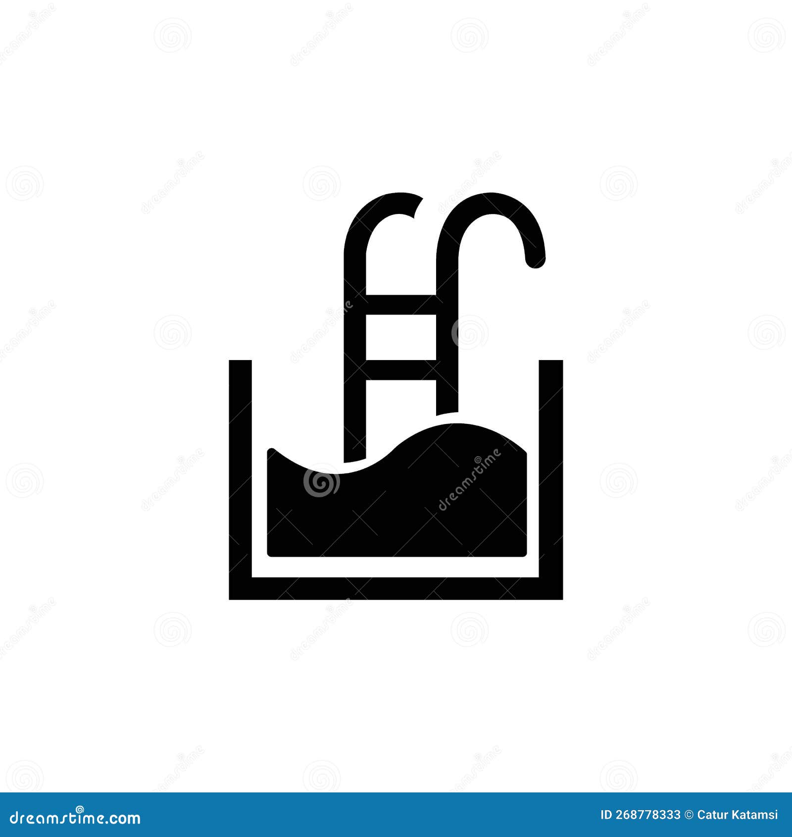 Swimming Pool Icon Logo Vector Design Template Stock Illustration ...