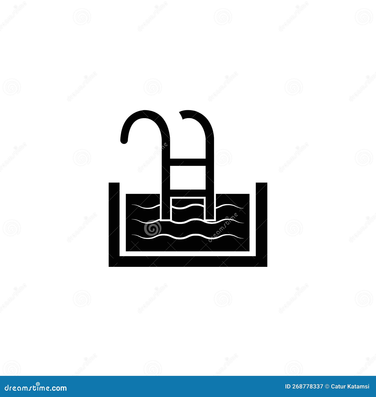 Swimming Pool Icon Logo Vector Design Template Stock Illustration ...