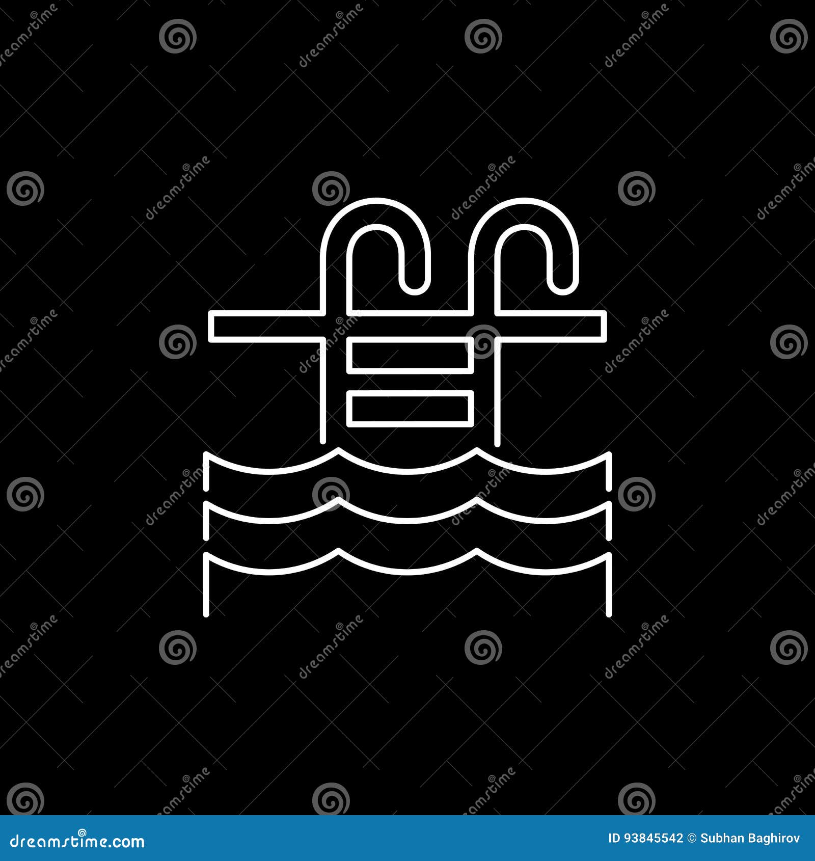 Swimming Pool Icon Simple Flat Style Vector Illustration Stock Vector ...