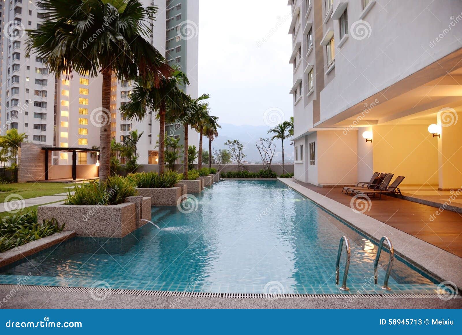 Swimming pool stock image. Image of water, destinations - 58945713