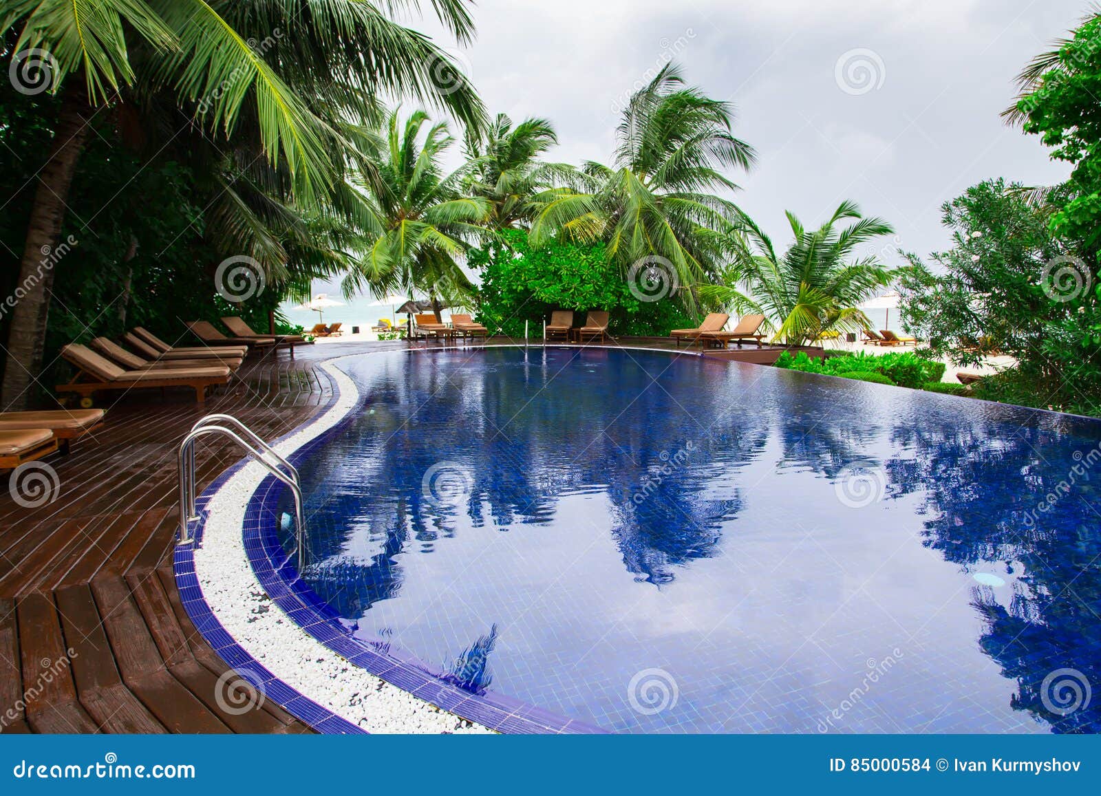 Swimming Pool in Island at Outdoors Stock Photo - Image of daytime ...